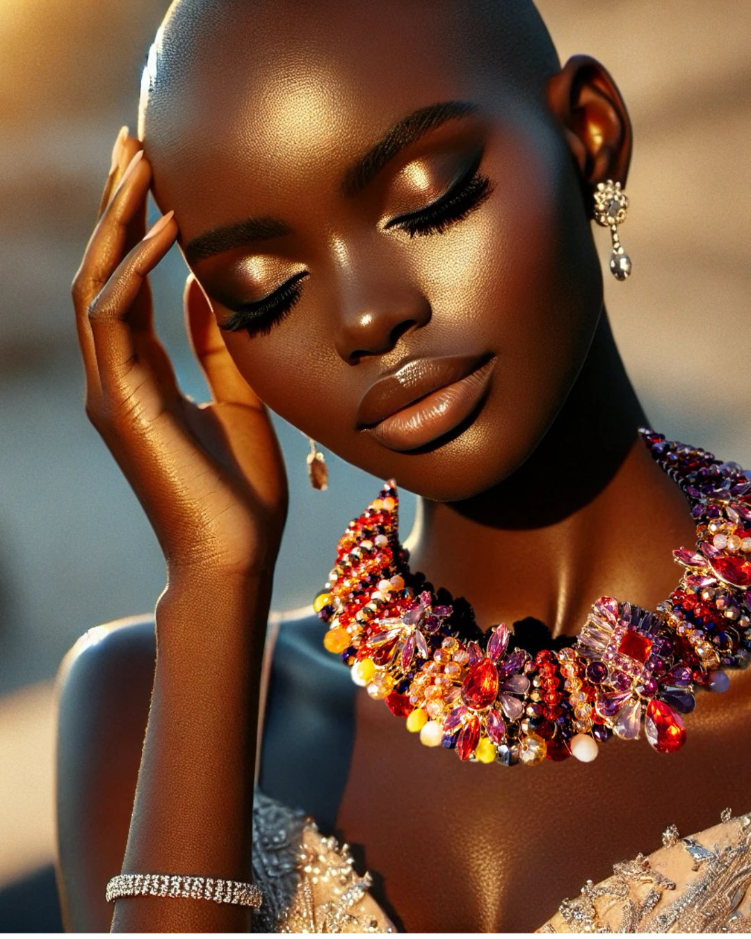 Anadwo Beaded Glam Necklace – Trufacebygrace