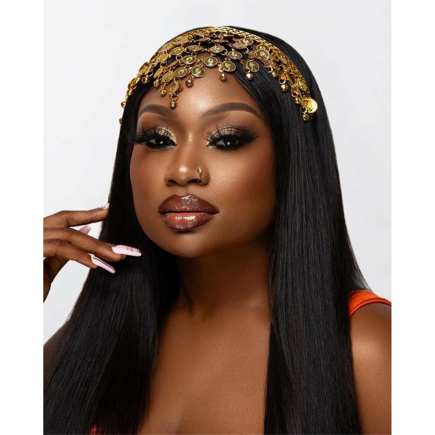 Araba gold coin headpiece/ headchain – Trufacebygrace
