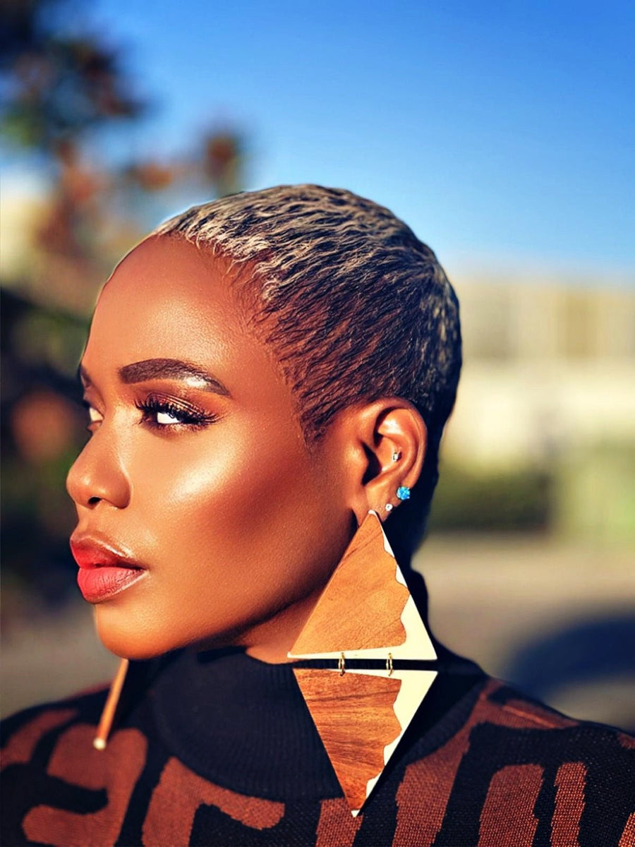 Café Au Lâit Double-Decker Lightweight Stud Earrings – Trufacebygrace