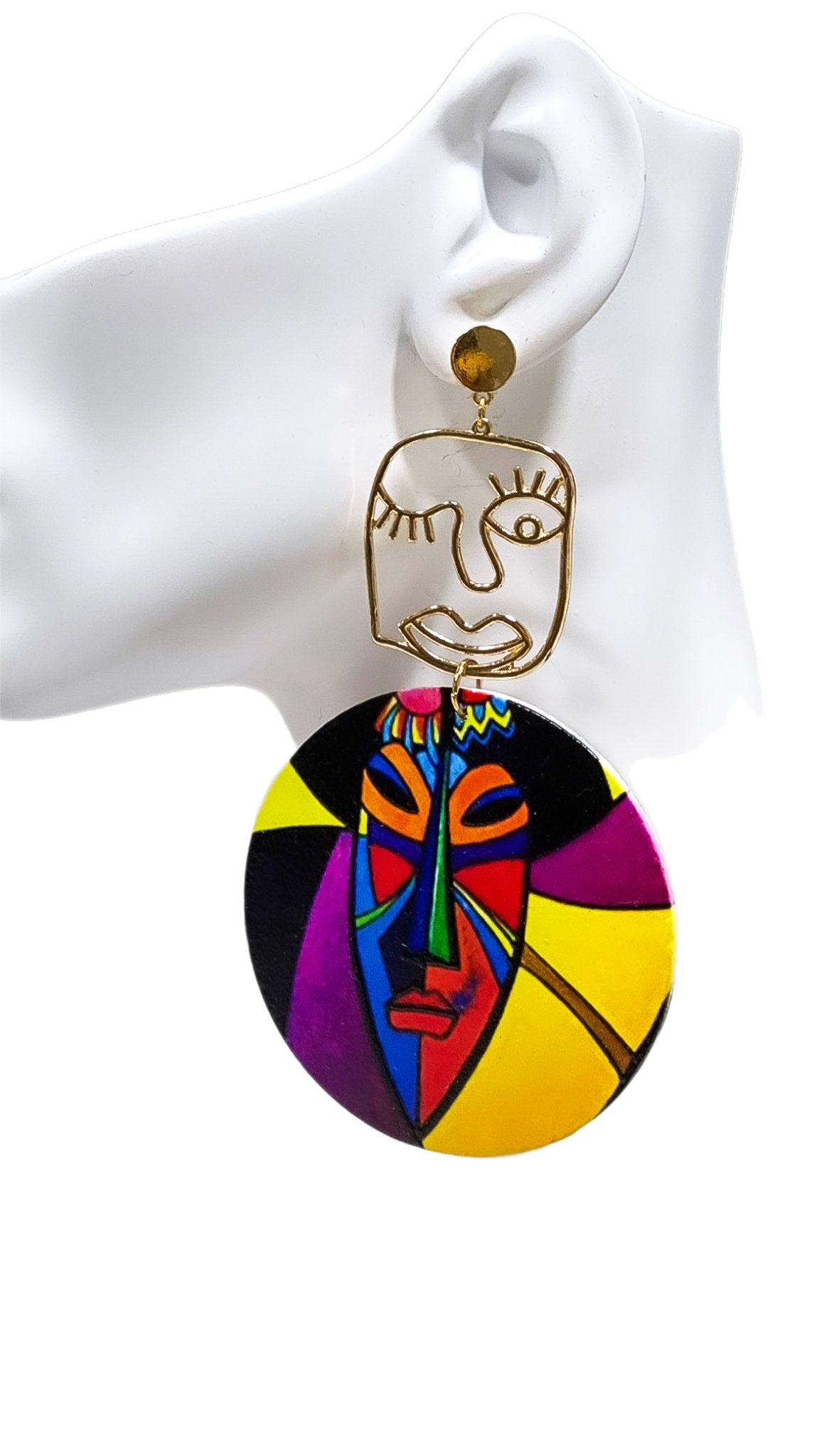 Mande African Face Mask Earrings | African Jewelry | TrufacebyGrace ...